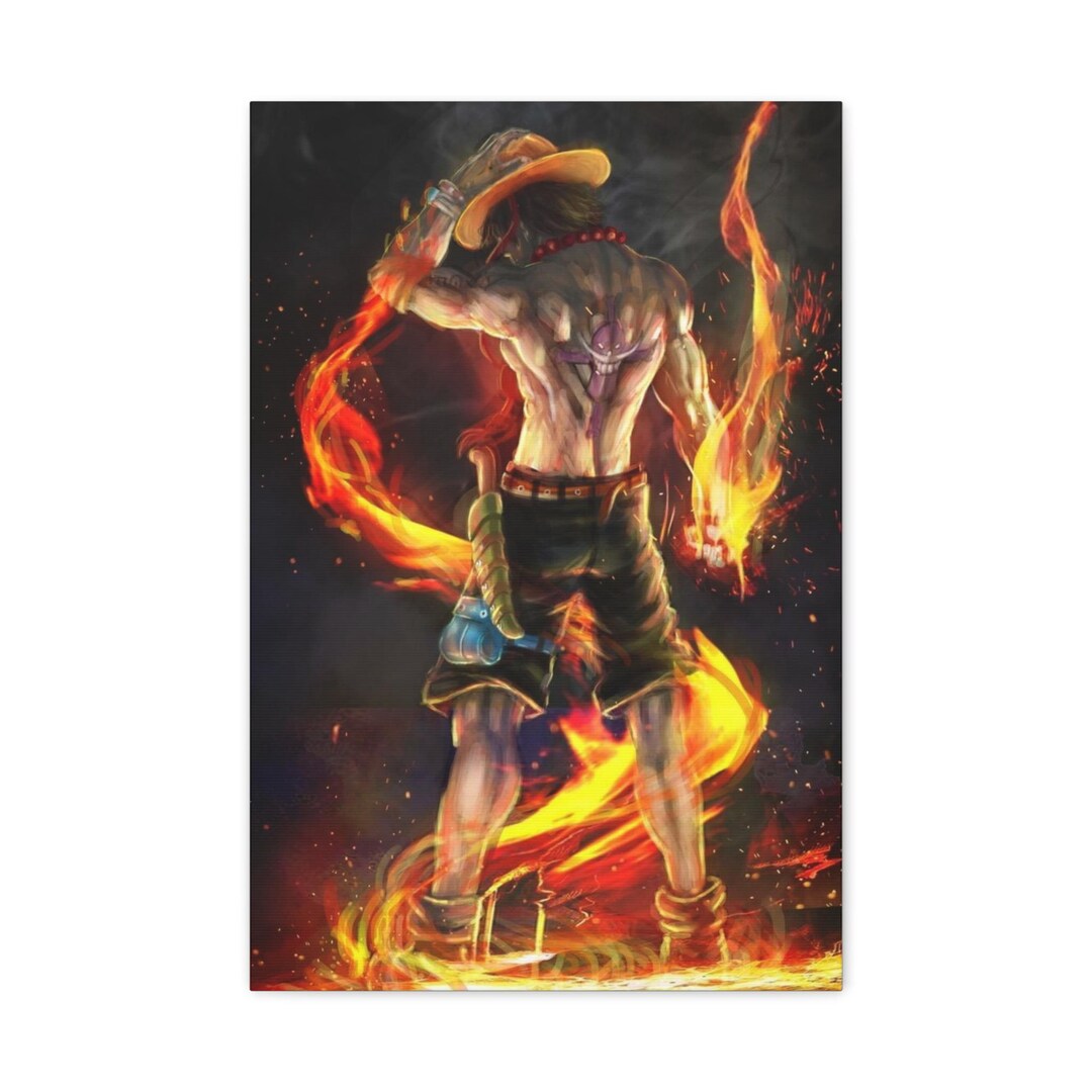 Canvas Print, Monkey D Luffy One Piece Fan Art Decor Wall Hanging ...