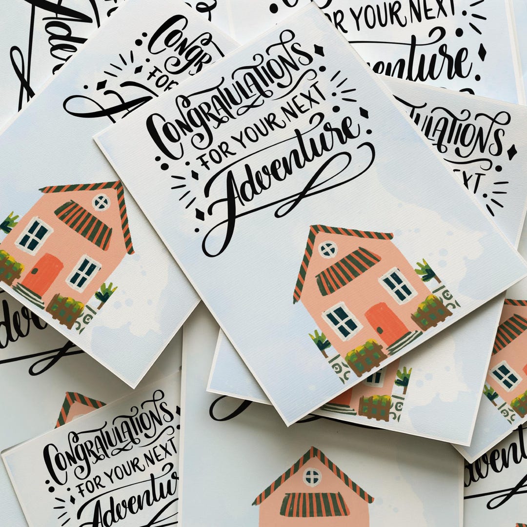 Printable Moving Card | New Home Announcement | Farewell Card | New ...