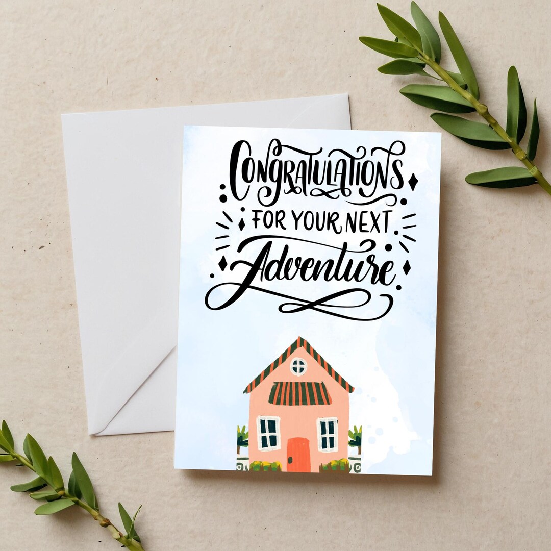 Printable Moving Card New Home Announcement Farewell Card New Home ...