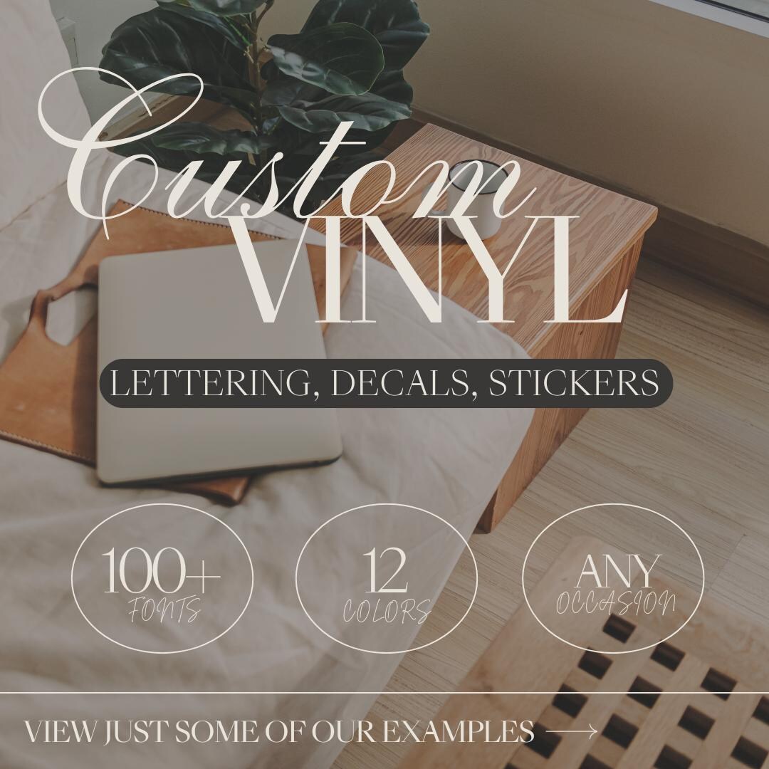 Custom Vinyl Lettering Decals for Events, Weddings, Bachelorette ...