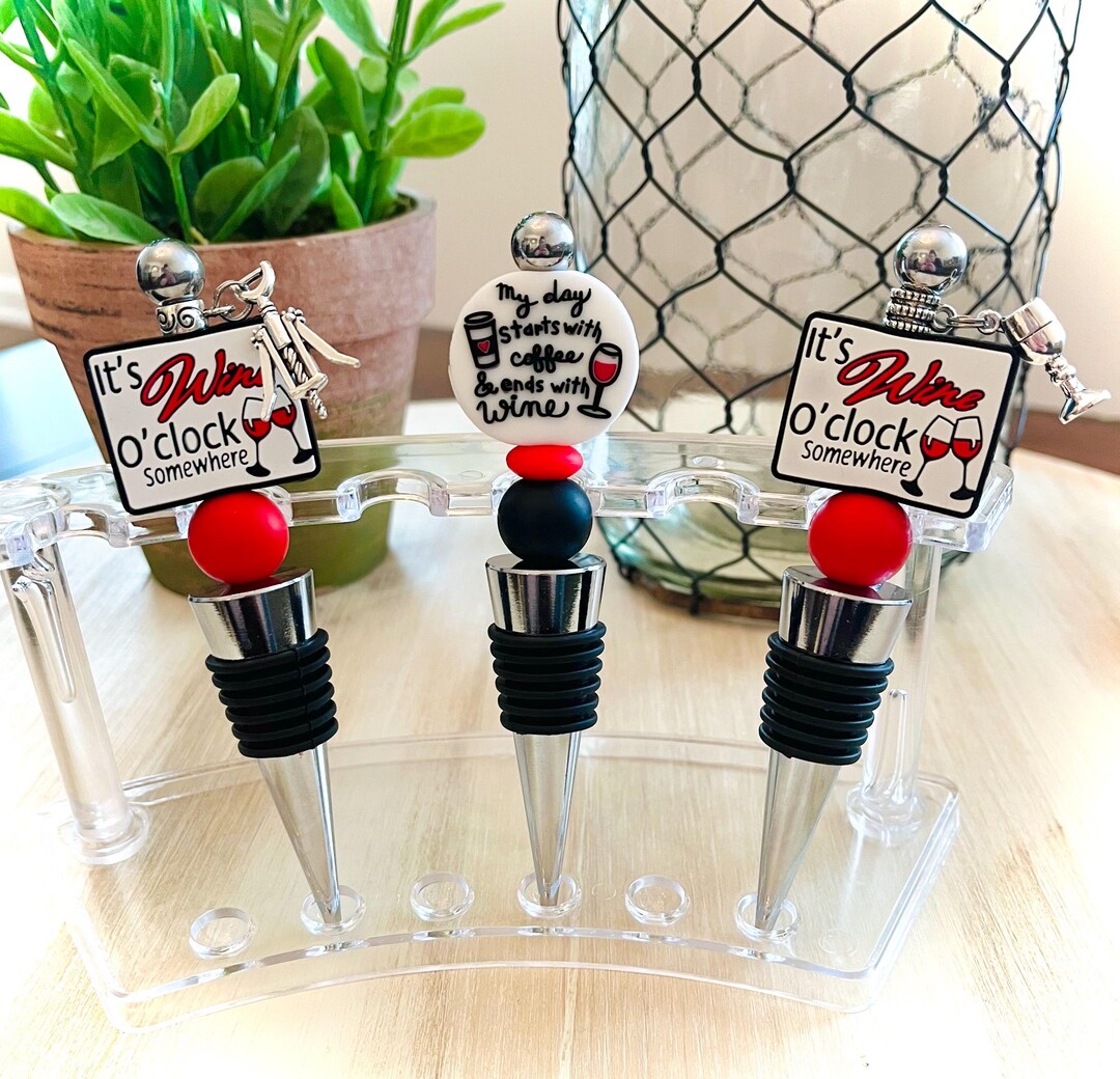 Wine Stopper Beaded Wine Stopper Holidays Wine Gifts Bottle Stopper ...