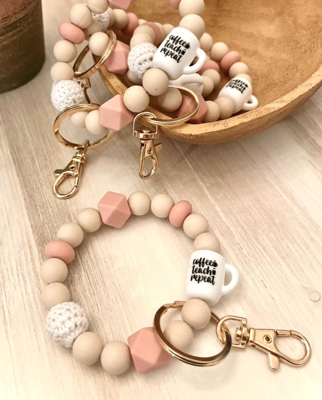 Beaded Wristlet Keychain Teacher Gifts End of School Thank You - Etsy