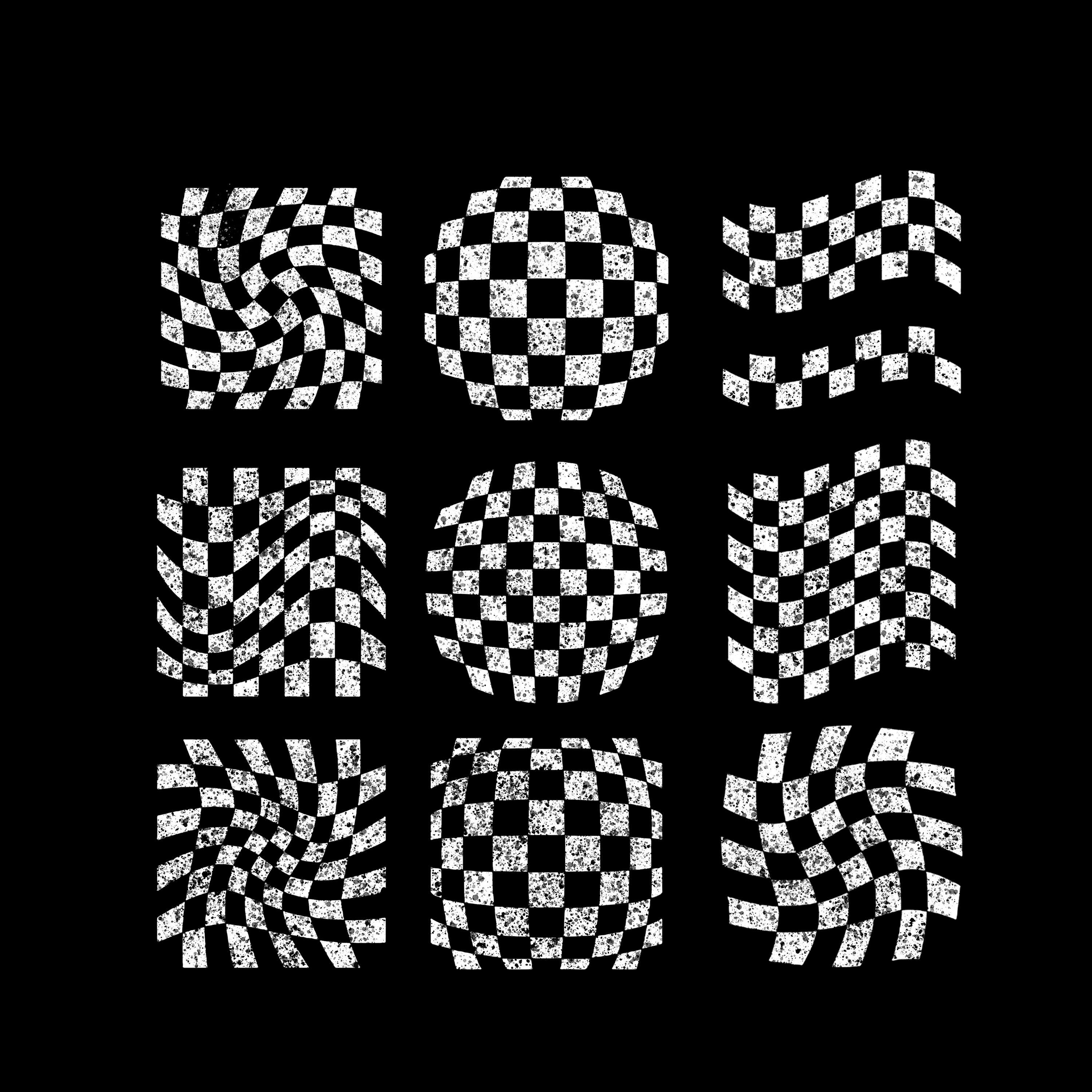 Checkered Png ,distressed Checkered Pink Png Bundle ,groovy Checkered ...