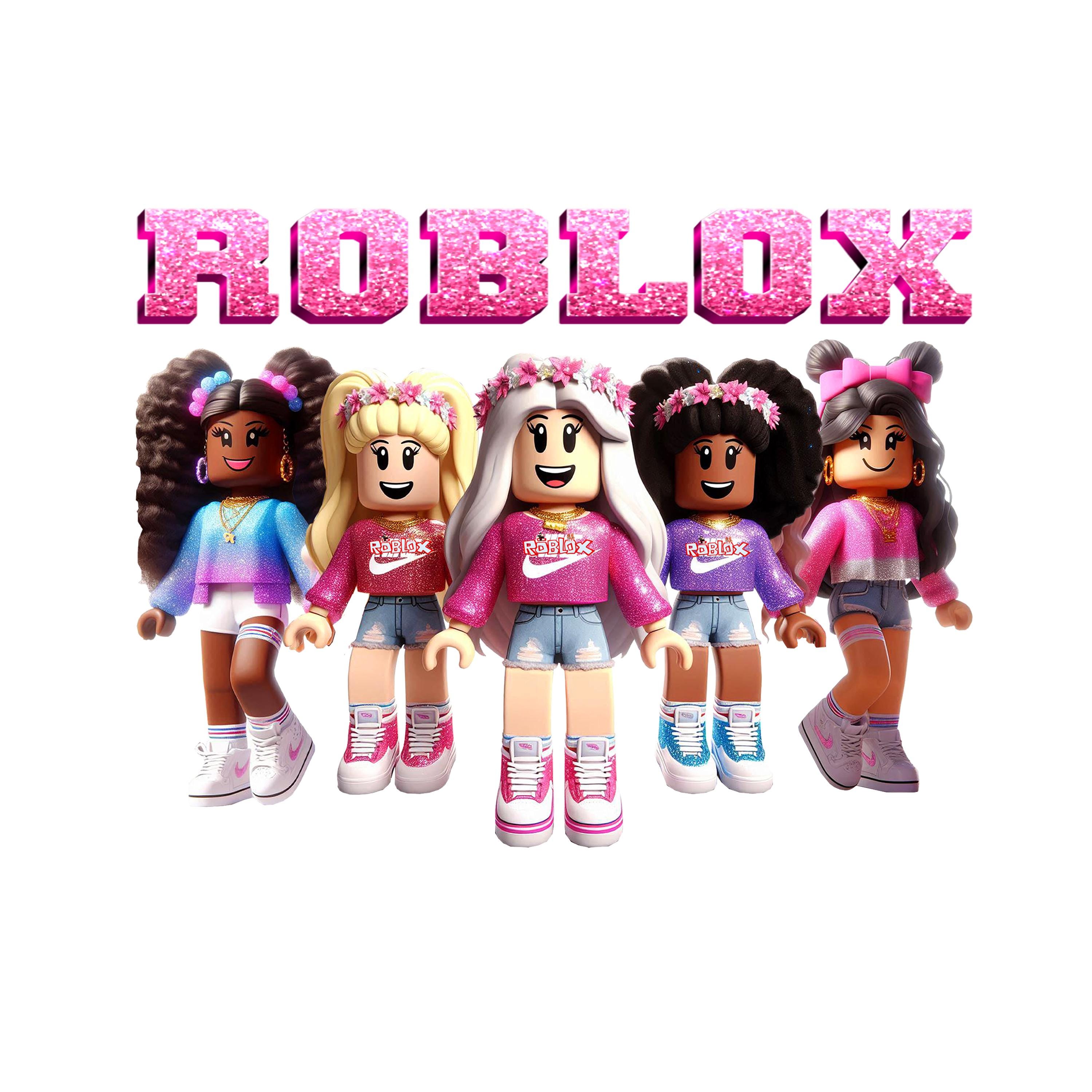 Pink Roblox Girls Png,roblox Girls Sublimation Png Roblox 5 Designs ...