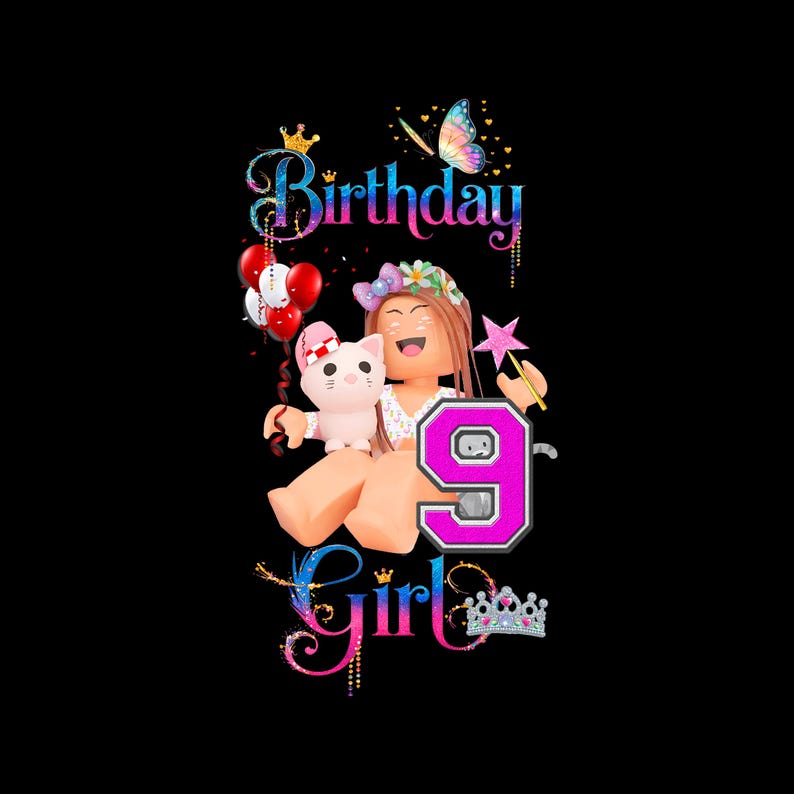 Customizable Birthday Girl9 Png 9 Roblox Birthday Girl Png My 9th ...
