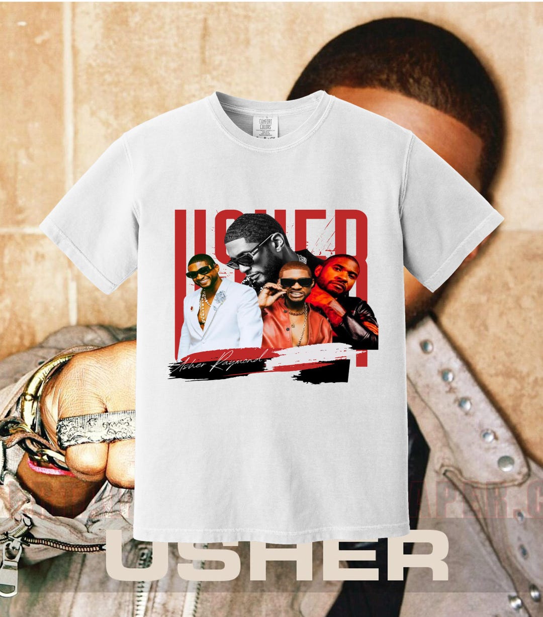 Usher 2024 World Tour Shirt, Usher Past Present Future World Tour Shirt ...