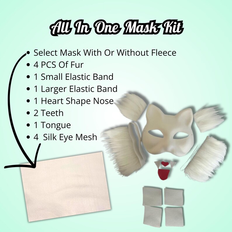 Furry Mask Gift for Daughter Birthday Craft Kit for Girls Therian Mask ...