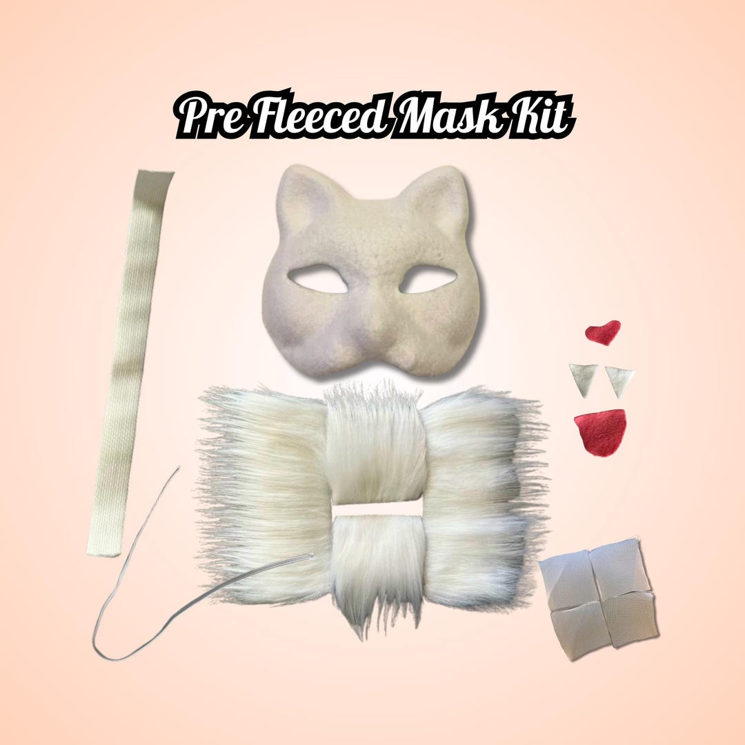 White Cat Mask Therian Gear for Girls Therian Mask Accessories Gift ...