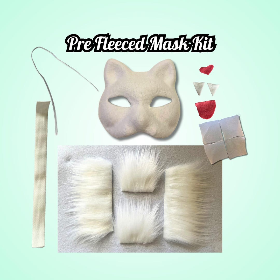 Furry Mask Gift for Daughter Birthday Craft Kit for Girls Therian Mask ...