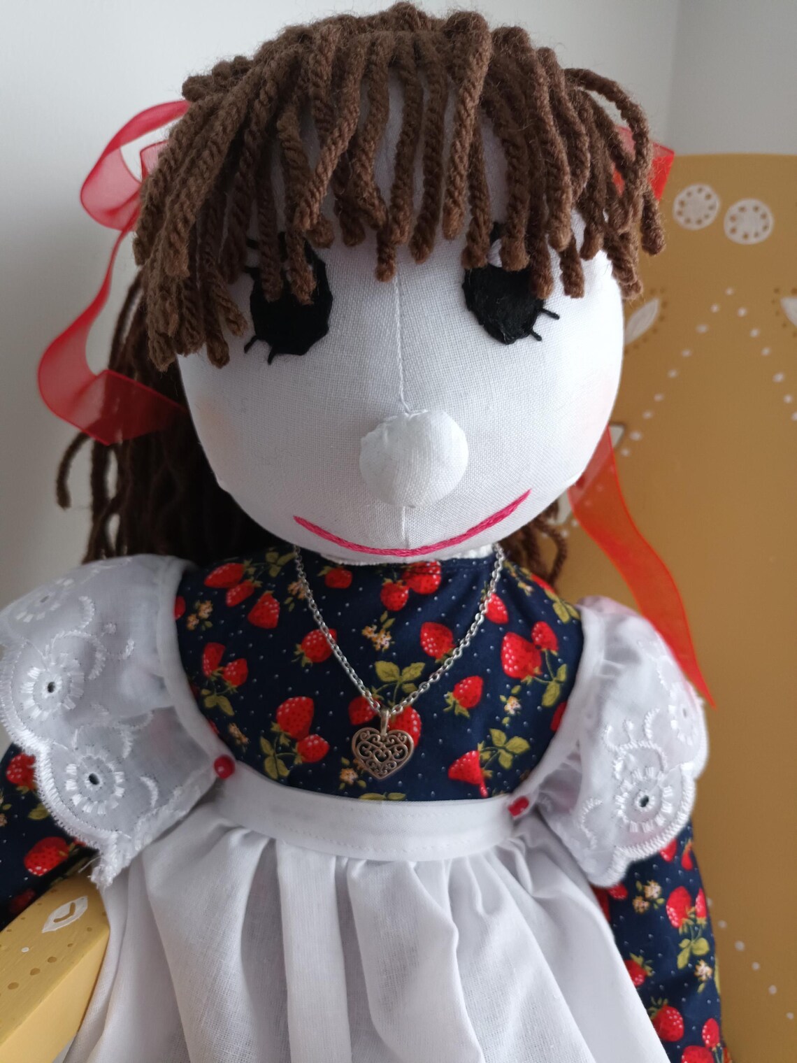 Handmade Strawberry Ragdoll: Traditional Style Doll With Removable ...