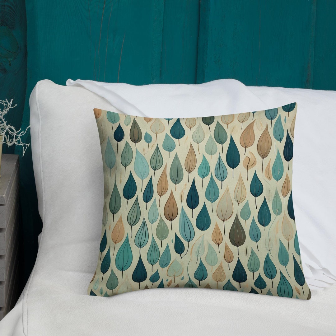 Spa-inspired Raindrop Pattern Pillow | Relaxing Earth Tone Decor in ...