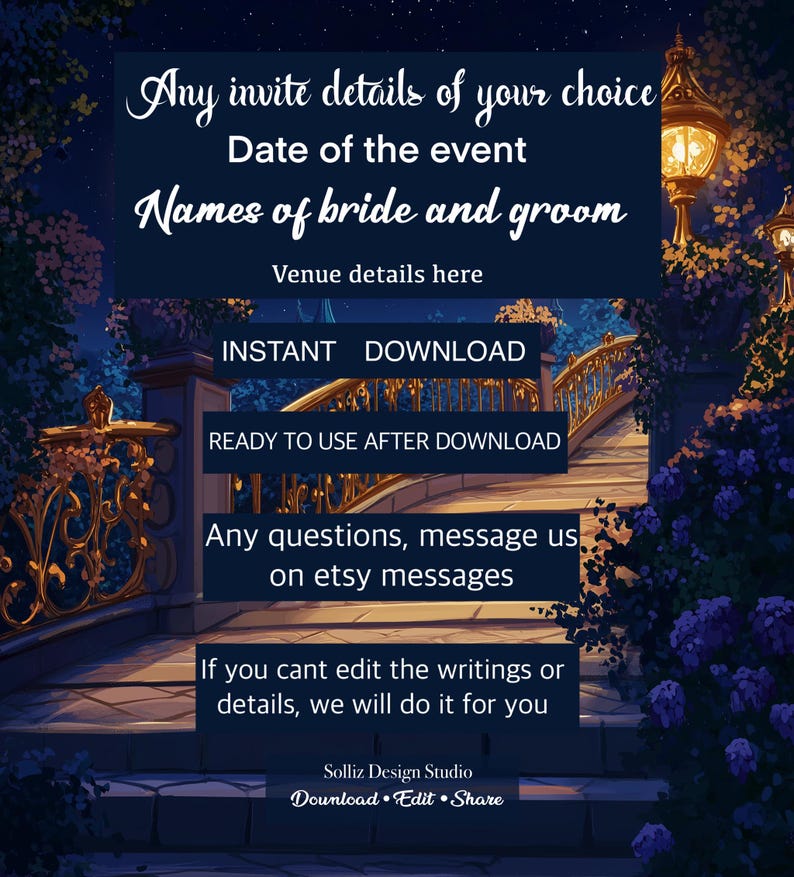 Pakistani Baraat Wedding Invitation- Disney Inspired Digital Invite ...