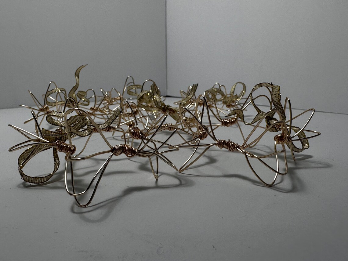 Gold -copper Wire Star Ornaments - Set of 6 - Etsy