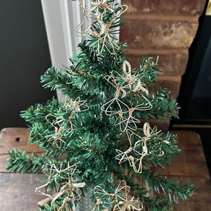 Gold -copper Wire Star Ornaments - Set of 6 - Etsy