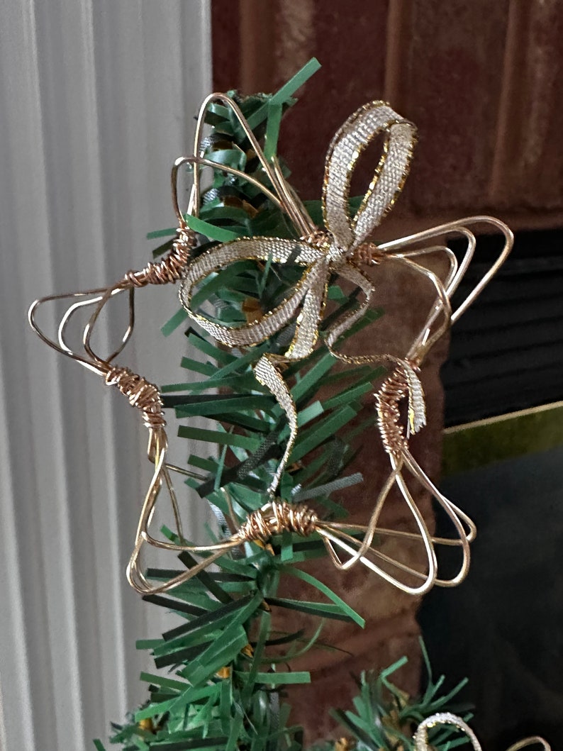 Gold -copper Wire Star Ornaments - Set of 6 - Etsy
