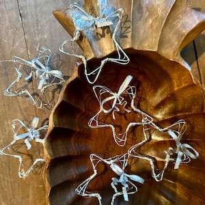 SILVER -copper Wire Star Ornaments - Set of 6 - Etsy