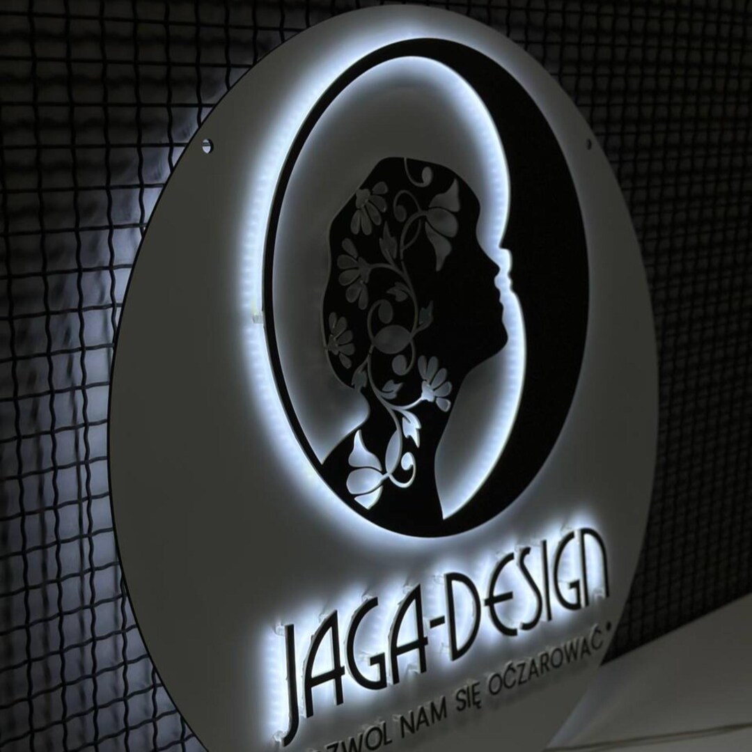 Custom Shape LED Logo Sign, Backlit Logo Sign, Salon Decor Sign, LED ...