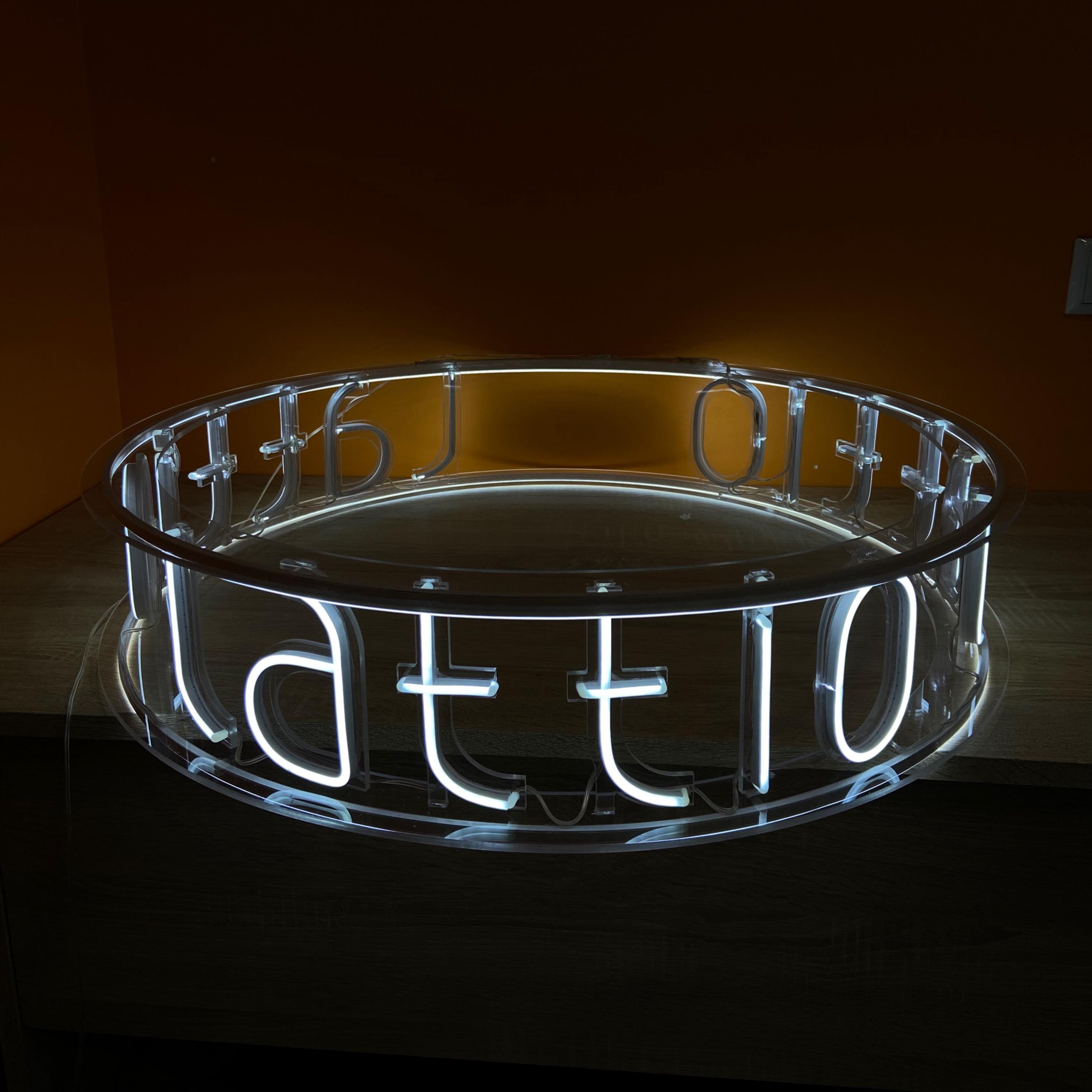 Neon Chandelier, Bar Ceiling Light, Restaurant Chandelier, Custom LED ...