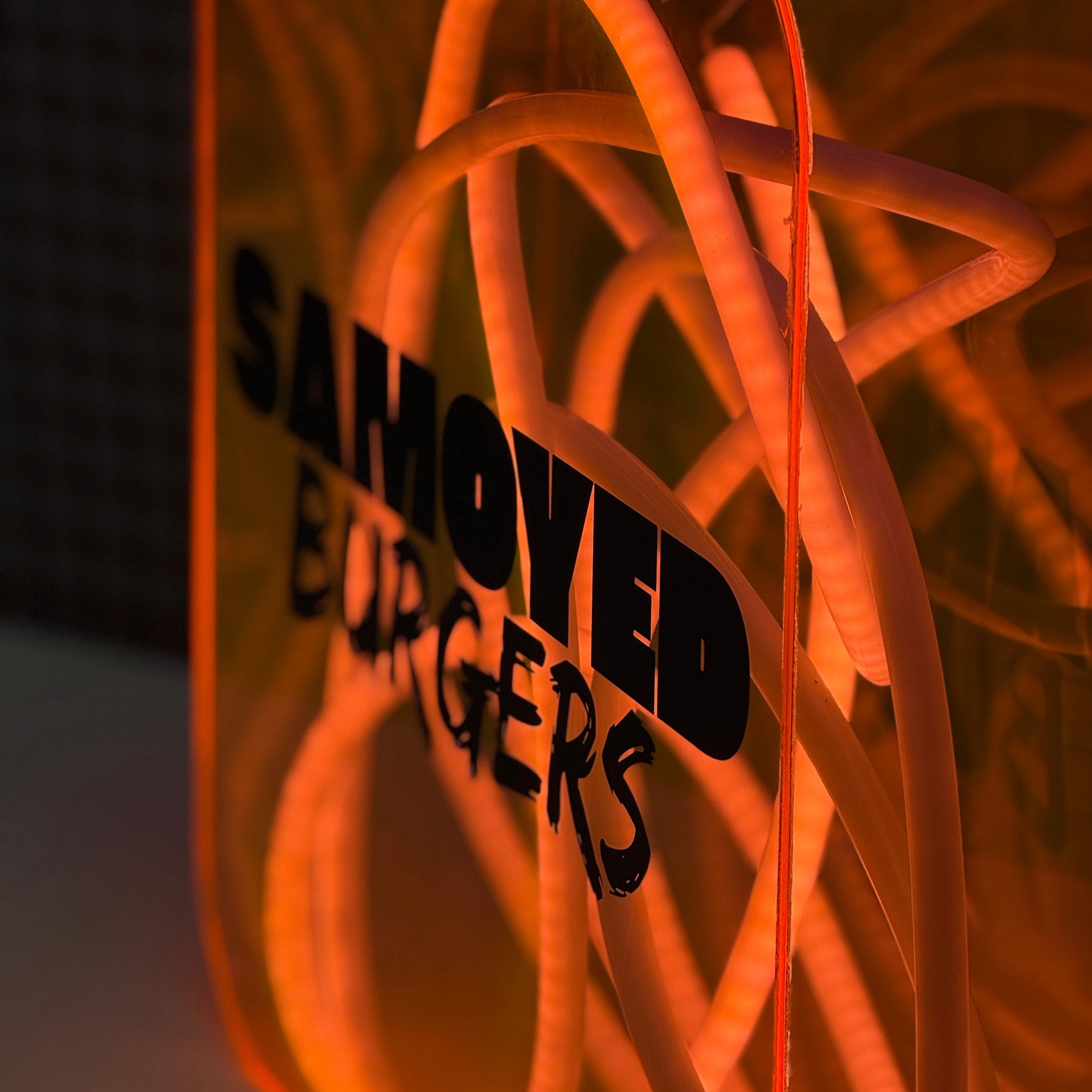Custom Orange Acrylic Lightbox | Handmade LED Sign for Cafes, Bars ...
