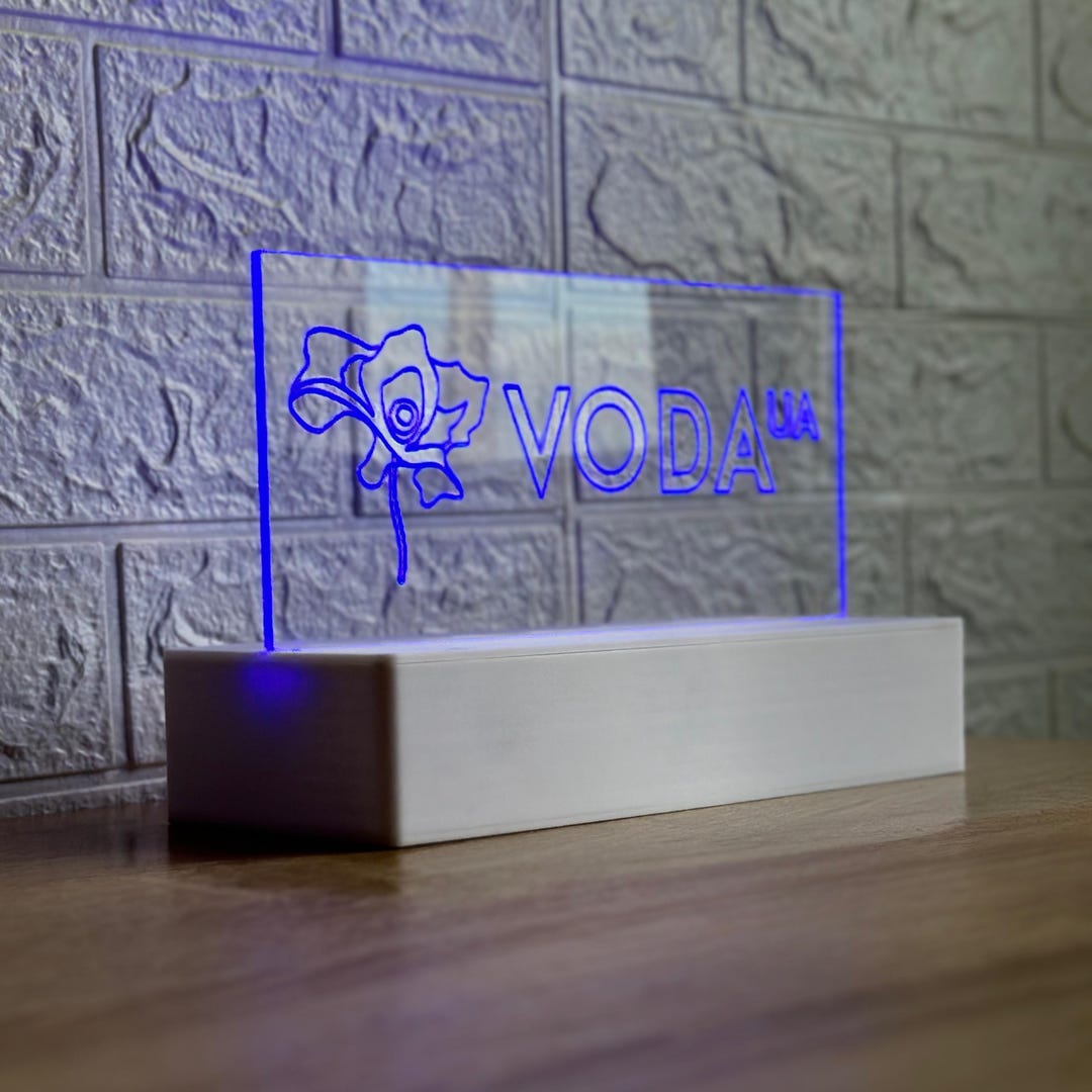 Battery Powered Lamp, Custom Desk Name Plate, Lighted Name Sign, Custom ...