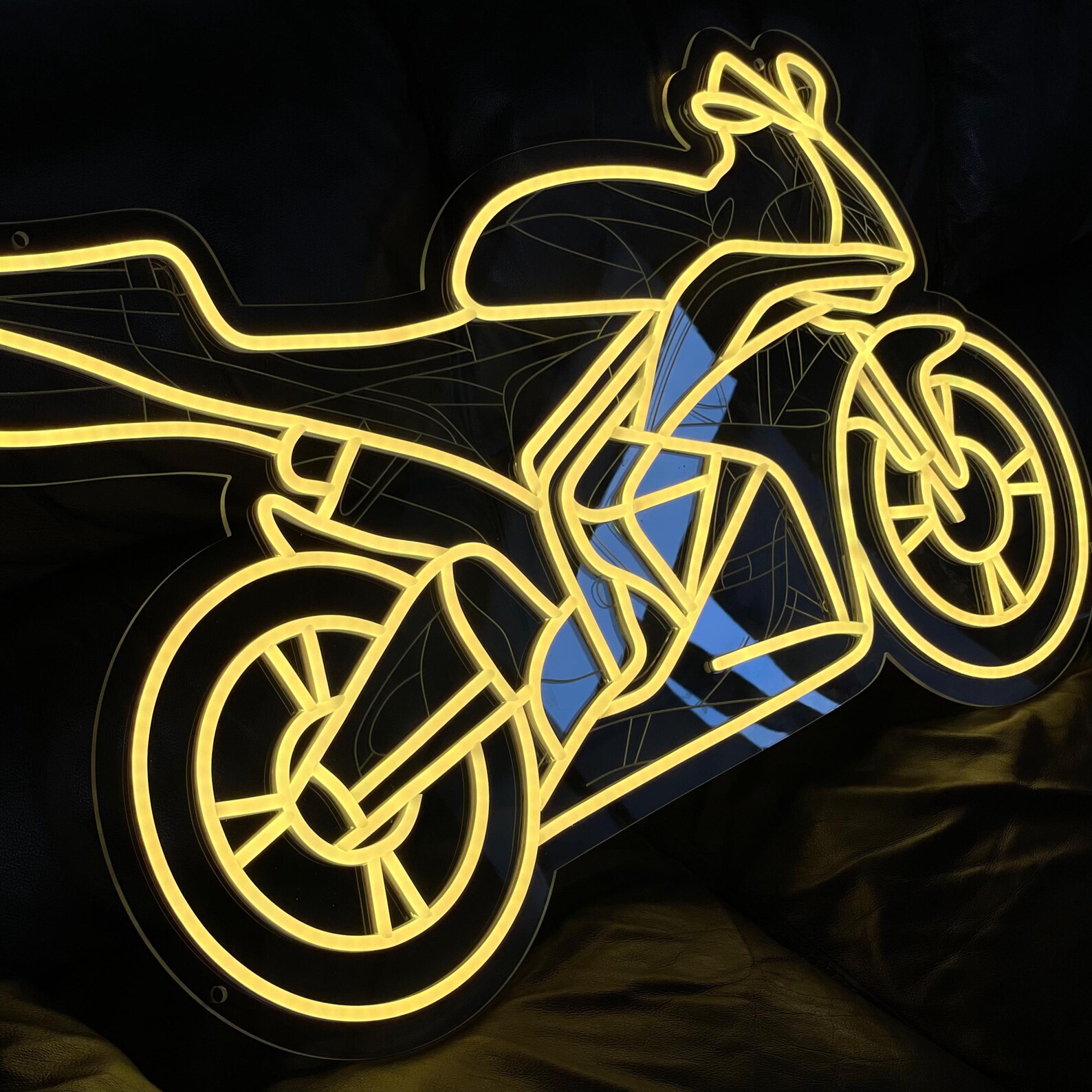 Motorcycle Neon Sign, RGB Wall Light, Garage Room Decor, Biker Neon ...