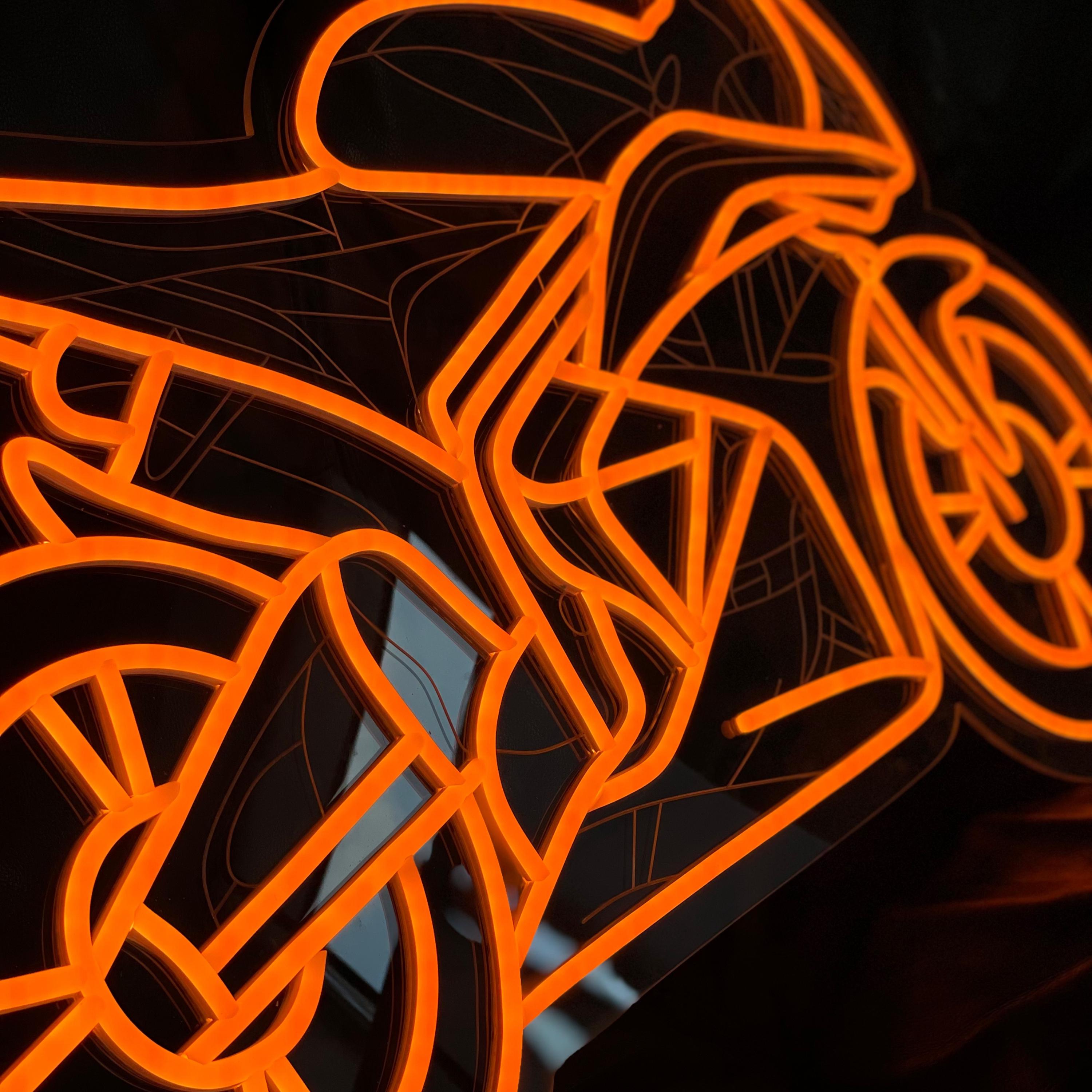 Motorcycle Neon Sign, RGB Wall Light, Garage Room Decor, Biker Neon ...