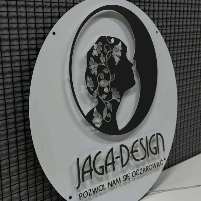 Custom Round LED Logo Sign for Business | Backlit Acrylic Wall Sign ...