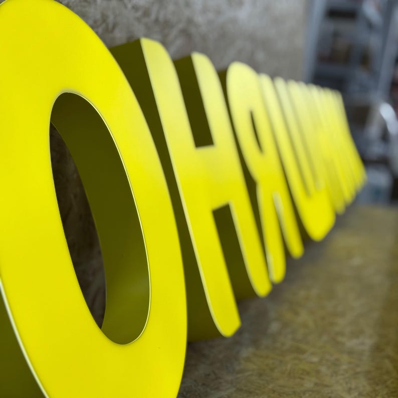 Custom 3D Letters for Business, Bold Acrylic Signage, Large Wall ...