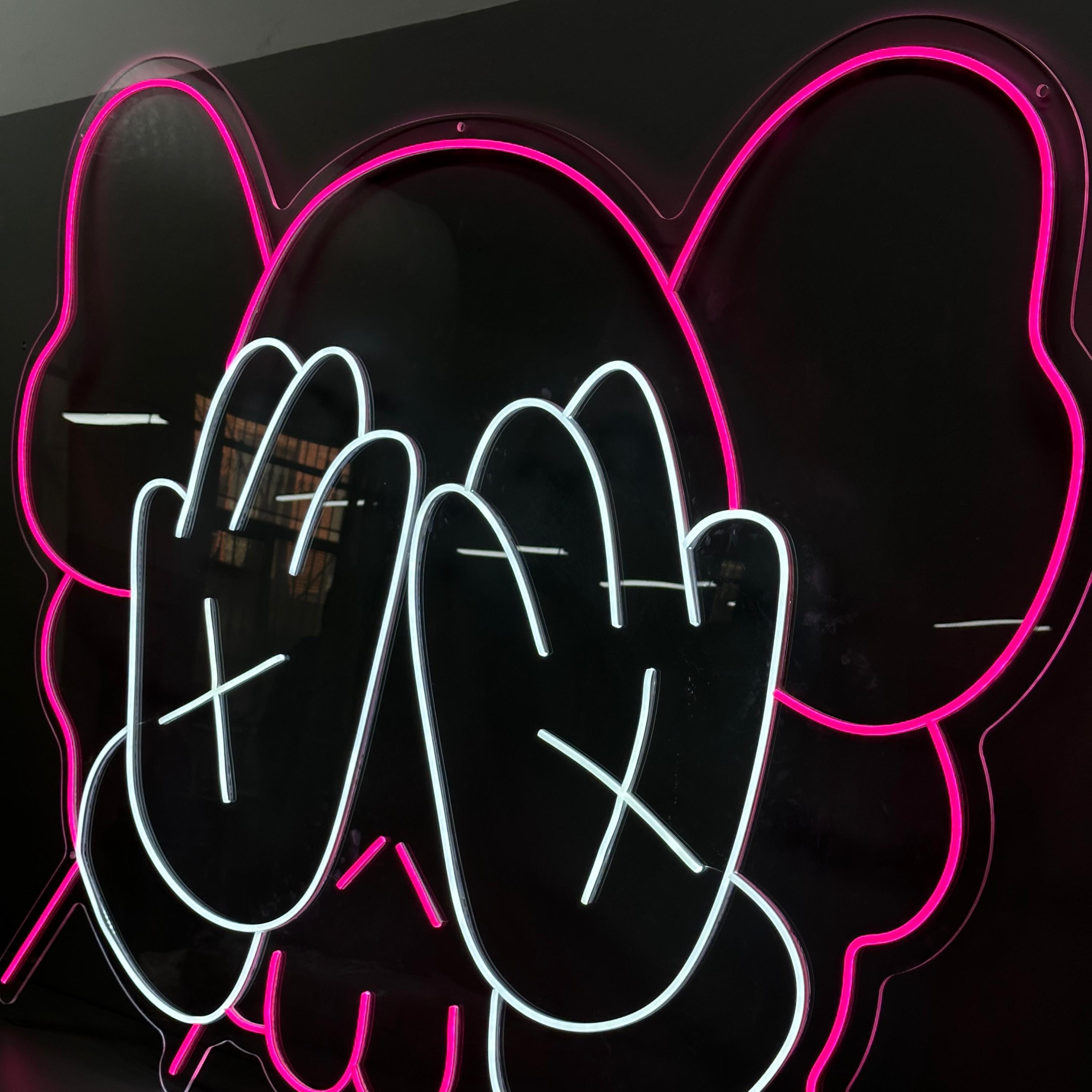 Kaws Led Neon Sign, Gamer Room Decor, Retro Led Neon, Handmade Gift ...