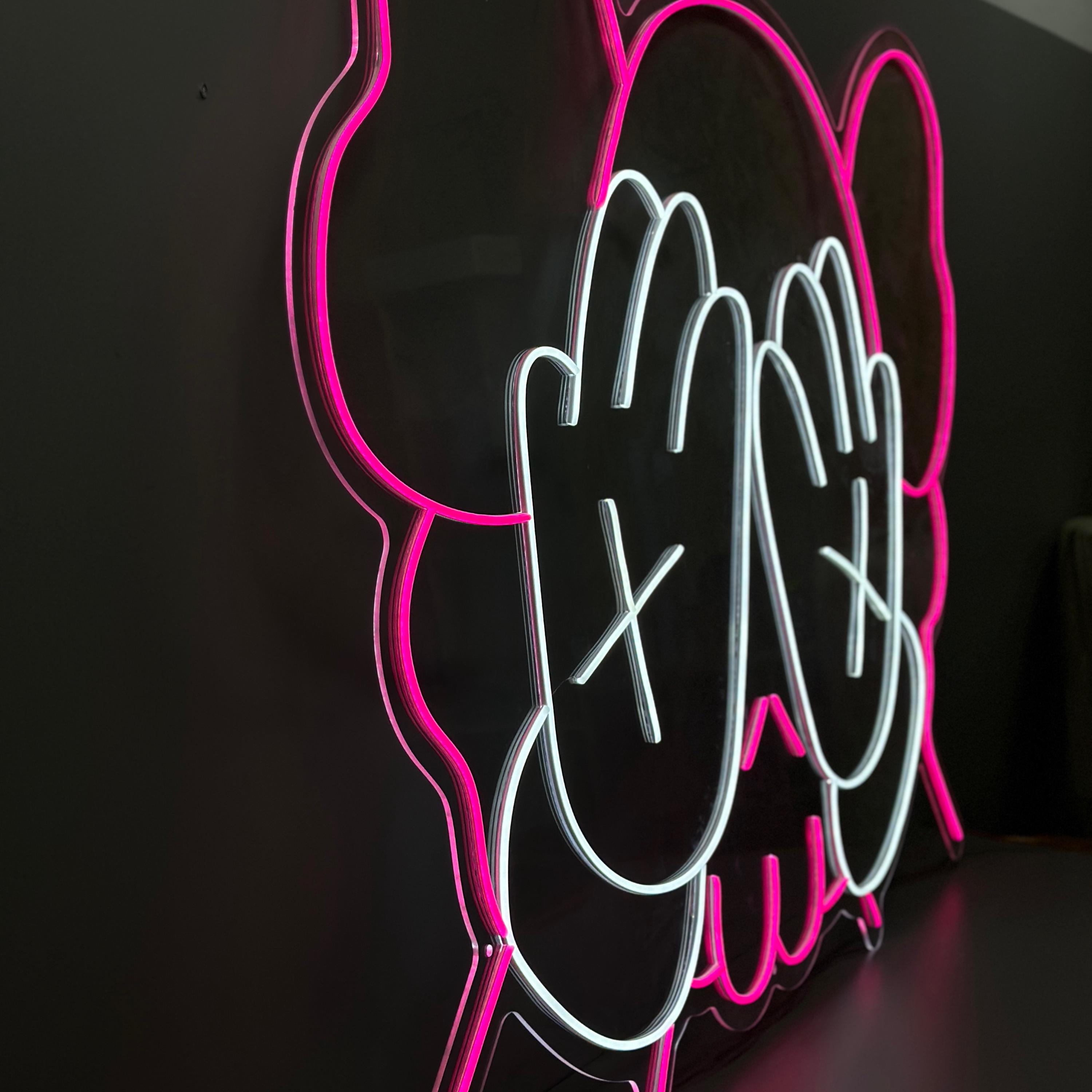 Kaws Led Neon Sign, Gamer Room Decor, Retro Led Neon, Handmade Gift ...