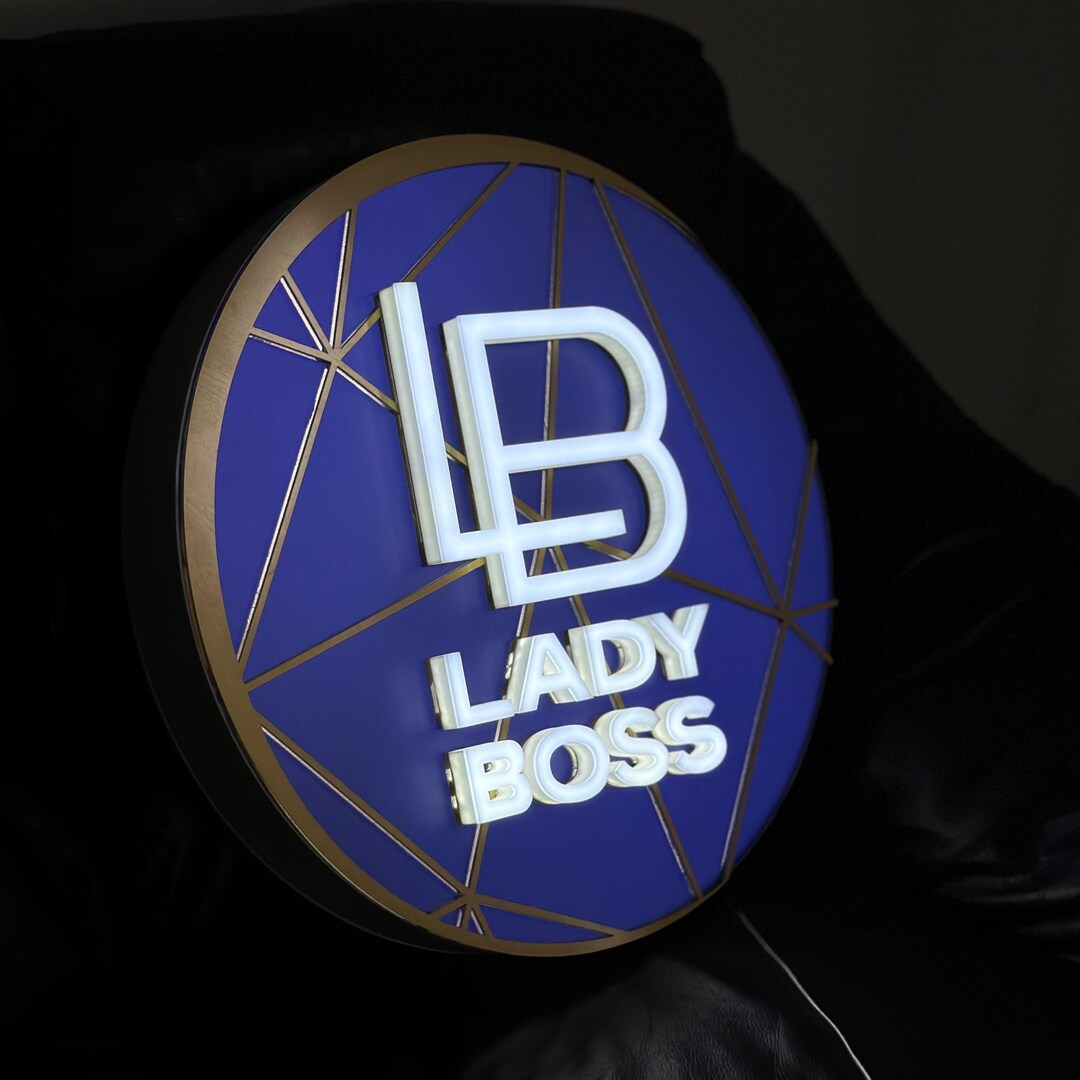 Personalized Round Sign, Custom Light Box, Acrylic LED Wall Light ...