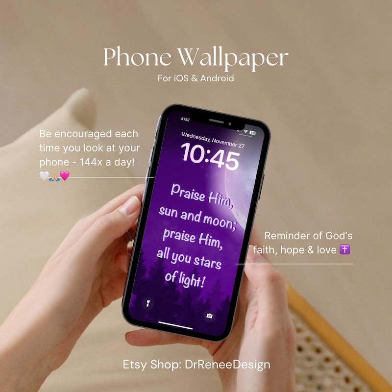 Purple Christian Wallpaper - Etsy