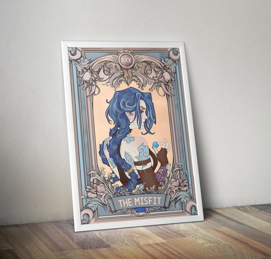 Jinx Tarot Poster Arcane Poster Tarot Poster League of Legends Poster ...