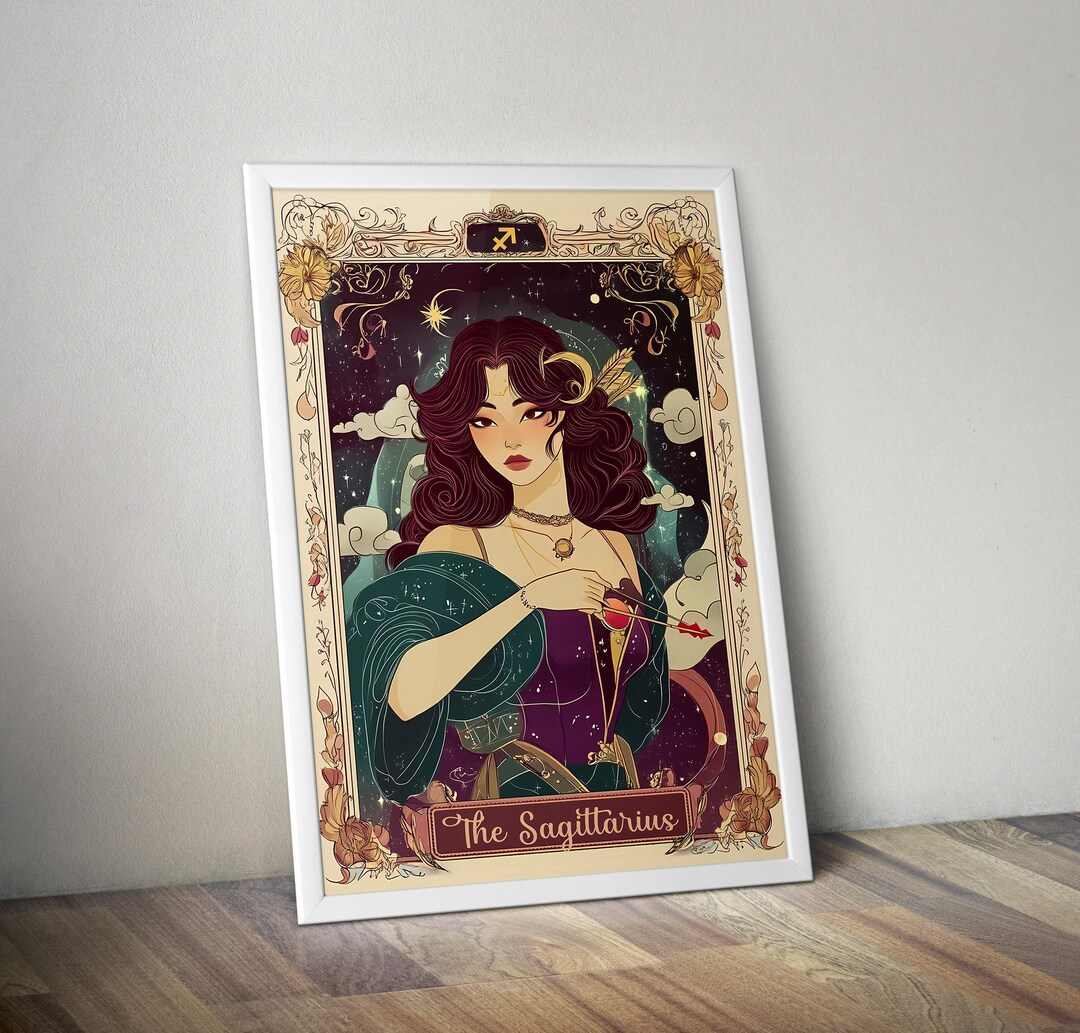 Sagittarius Tarot | Printable Spiritual Poster | Sagittarius Poster ...