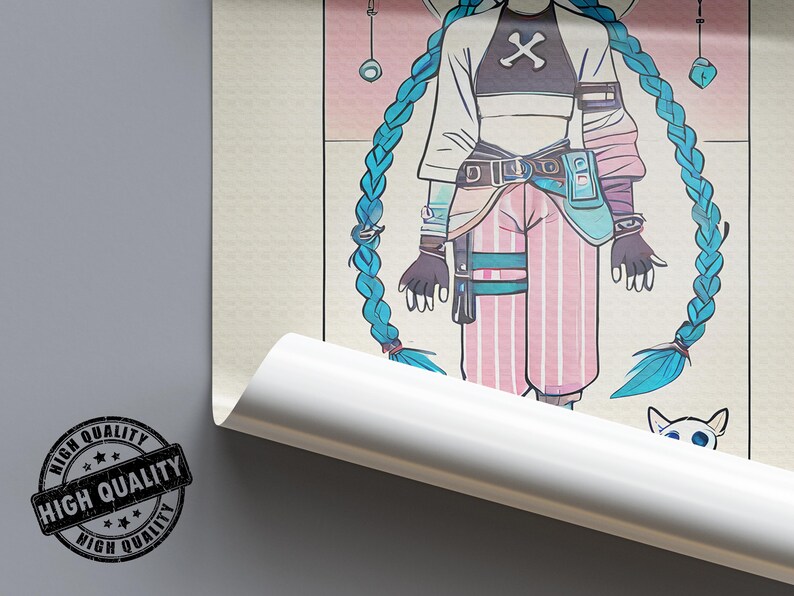 Jinx Tarot Poster Arcane Poster Tarot Poster League of Legends Poster ...