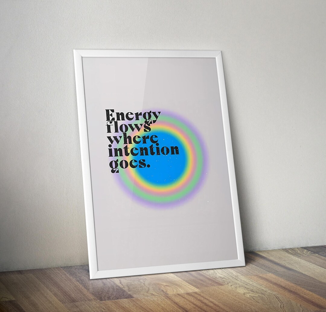 Energy Flows | Printable Spiritual Poster | Meditation Art | Meditation ...