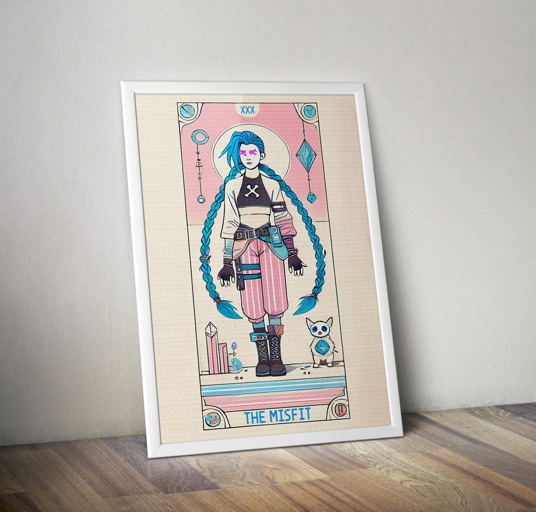 Jinx Tarot Poster | Arcane Poster | Tarot Poster | League of Legends ...