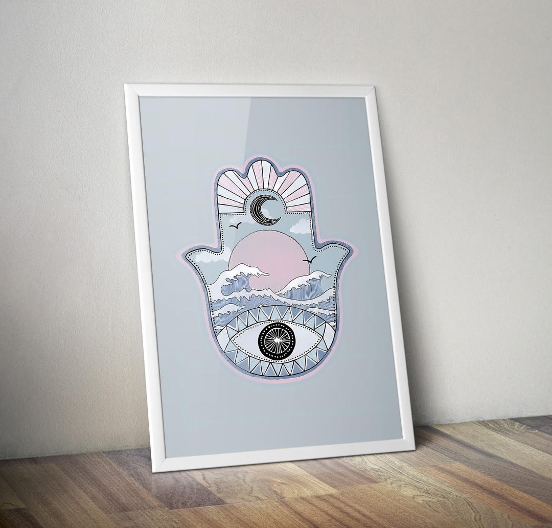Hamsa Poster | Printable Spiritual Poster | Hamsa Hand Print | Mystic ...