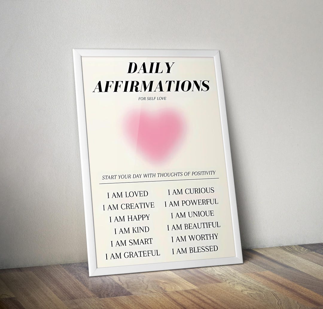 Affirmations | Printable Spiritual Poster | Meditation Art | Meditation ...