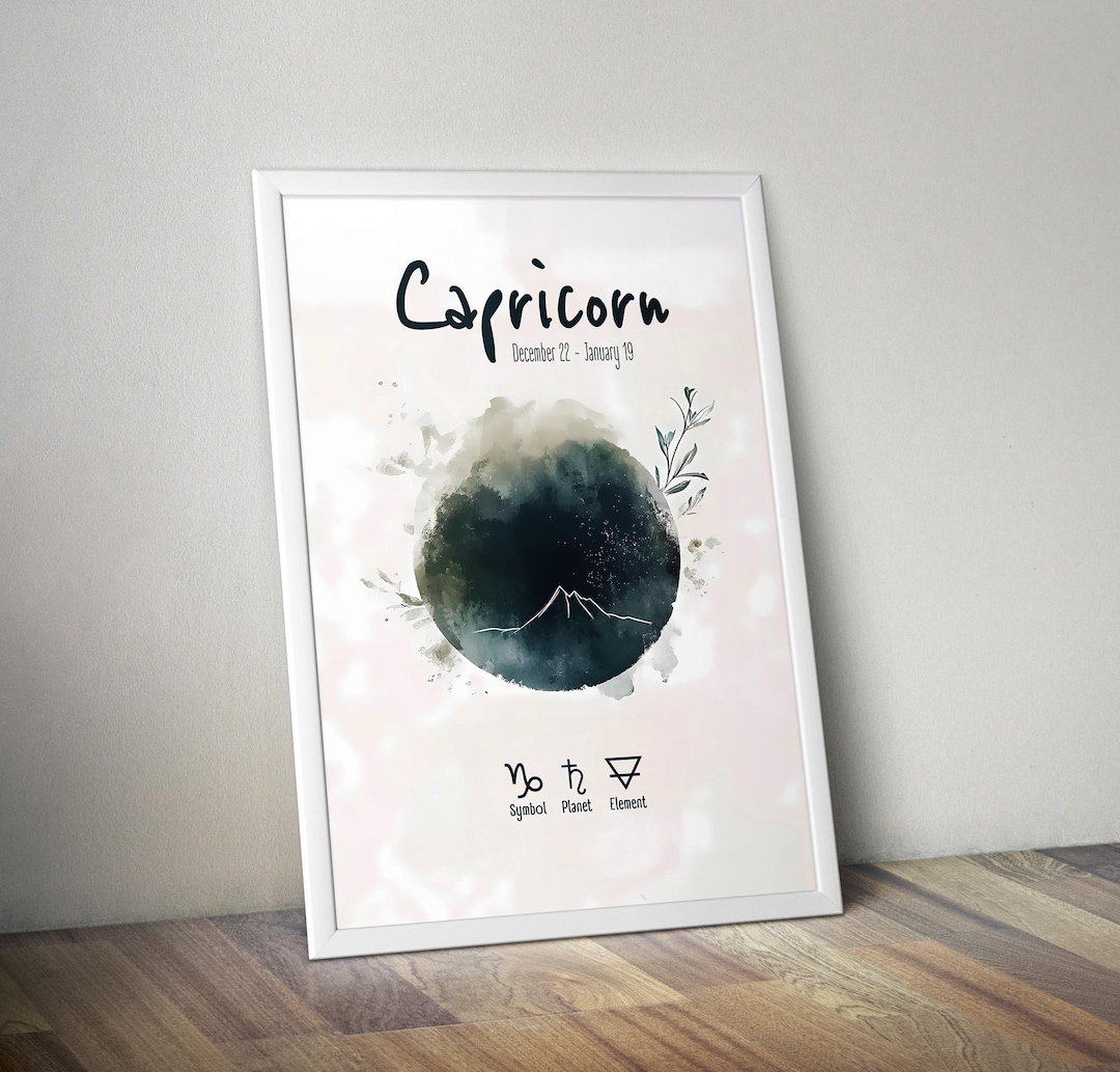 Capricorn | Printable Spiritual Poster | Capricorn Poster | Zodiac Gift ...