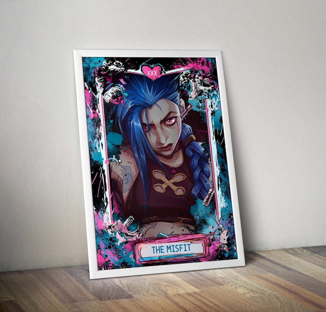 Jinx Tarot Poster | Arcane Poster | Tarot Poster | League of Legends ...