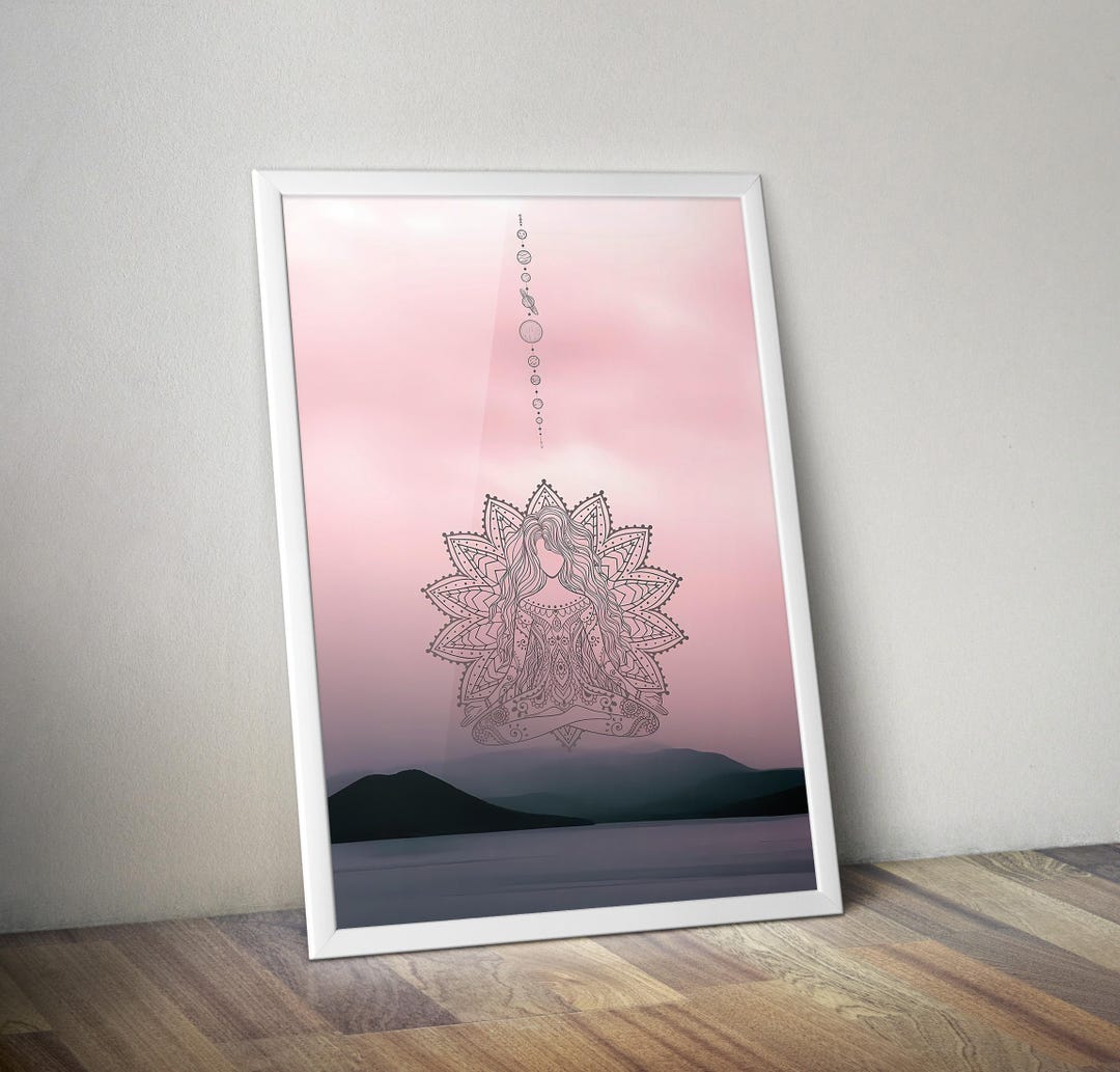 Cosmic Bloom | Printable Spiritual Poster | Mystic Art | Meditation ...