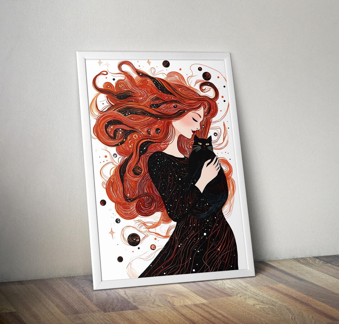 Witch Woman | Printable Spiritual Poster | Mystic Art | Cosmic Poster ...