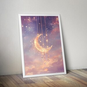 Mooncatcher | Printable Spiritual Poster | Moon Poster | Mystic Art ...