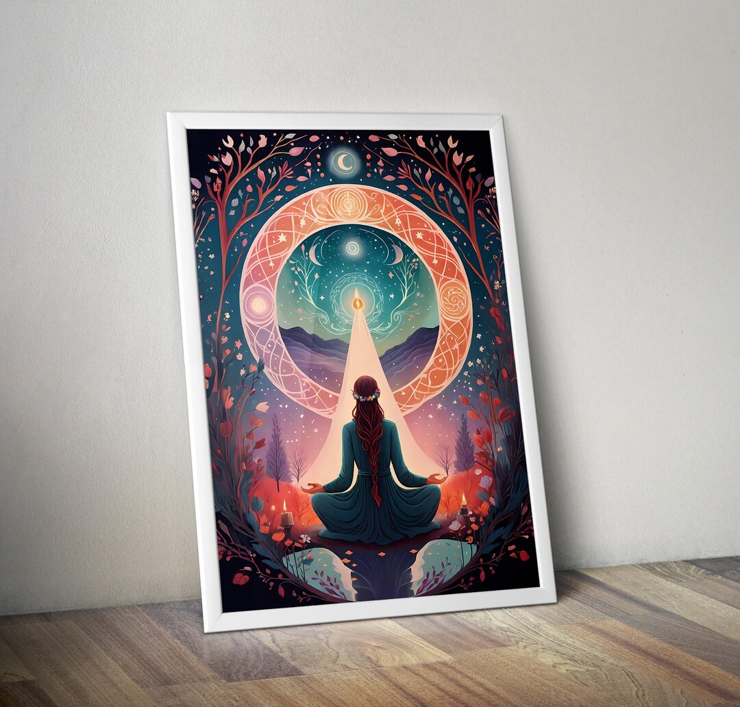 Sacred Connection | Printable Spiritual Poster | Cosmic Decor | Mystic ...