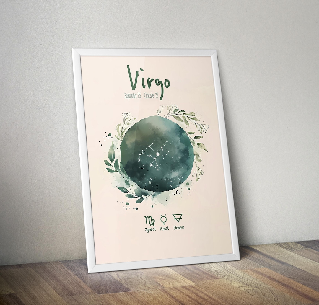 Virgo | Printable Spiritual Poster | Virgo Poster | Zodiac Gift ...