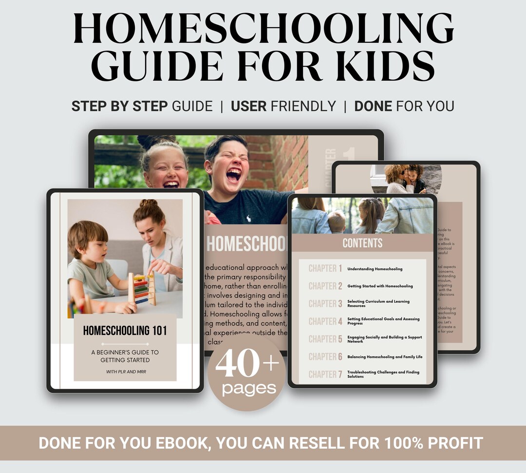 Homeschooling Beginners Guide Ebook With Resell Rights, Homeschool ...