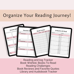 Book Reading Journal Reading Planner Bundle Book Tracker Reading ...