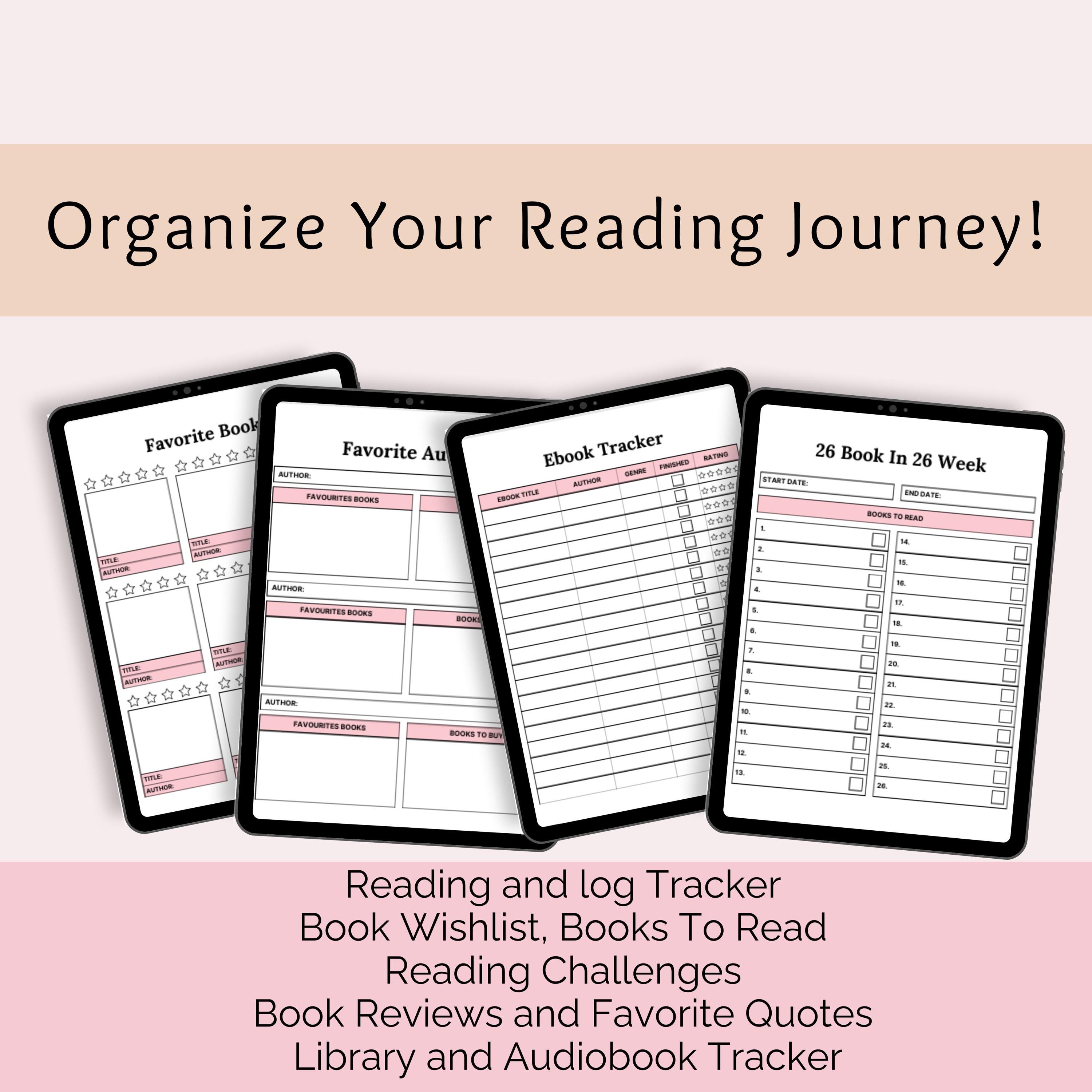 Book Reading Journal Reading Planner Bundle Book Tracker Reading ...