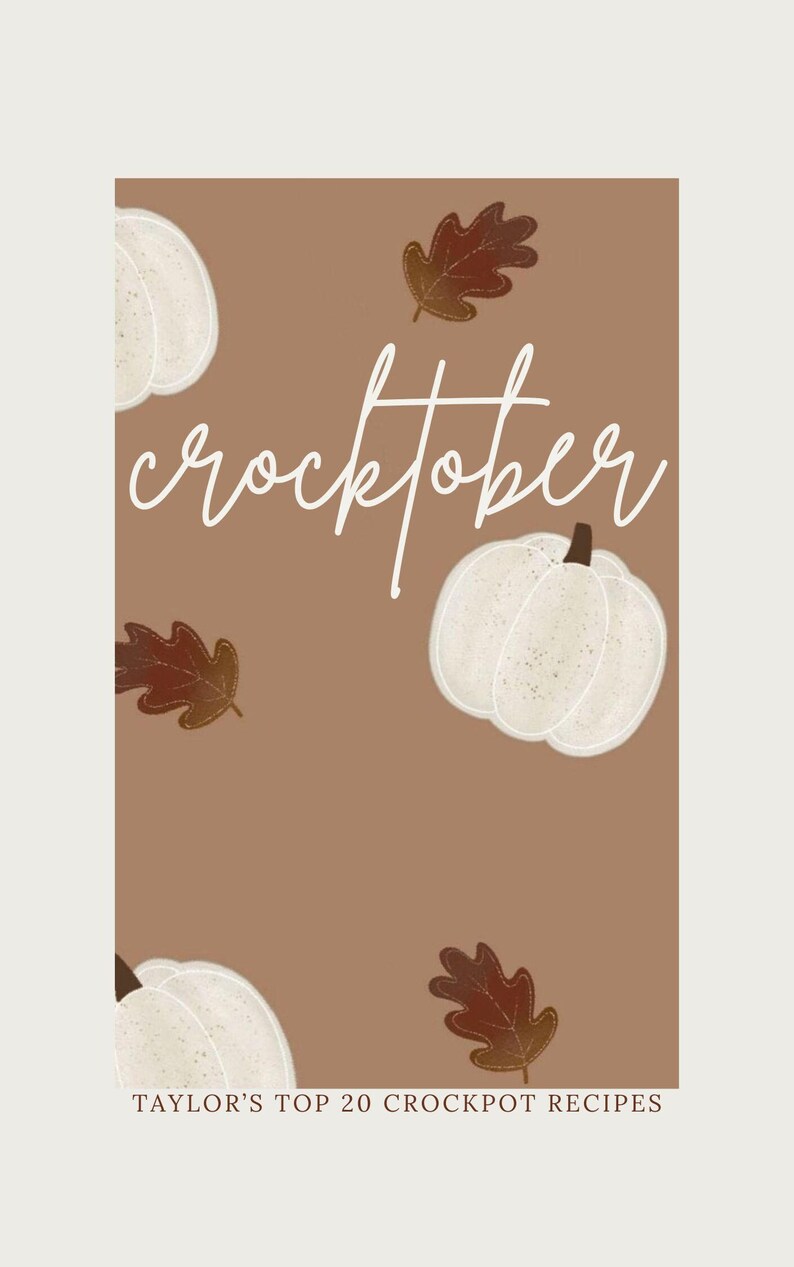 Crocktober- Taylor's Top 20 Crockpot Recipes - Etsy